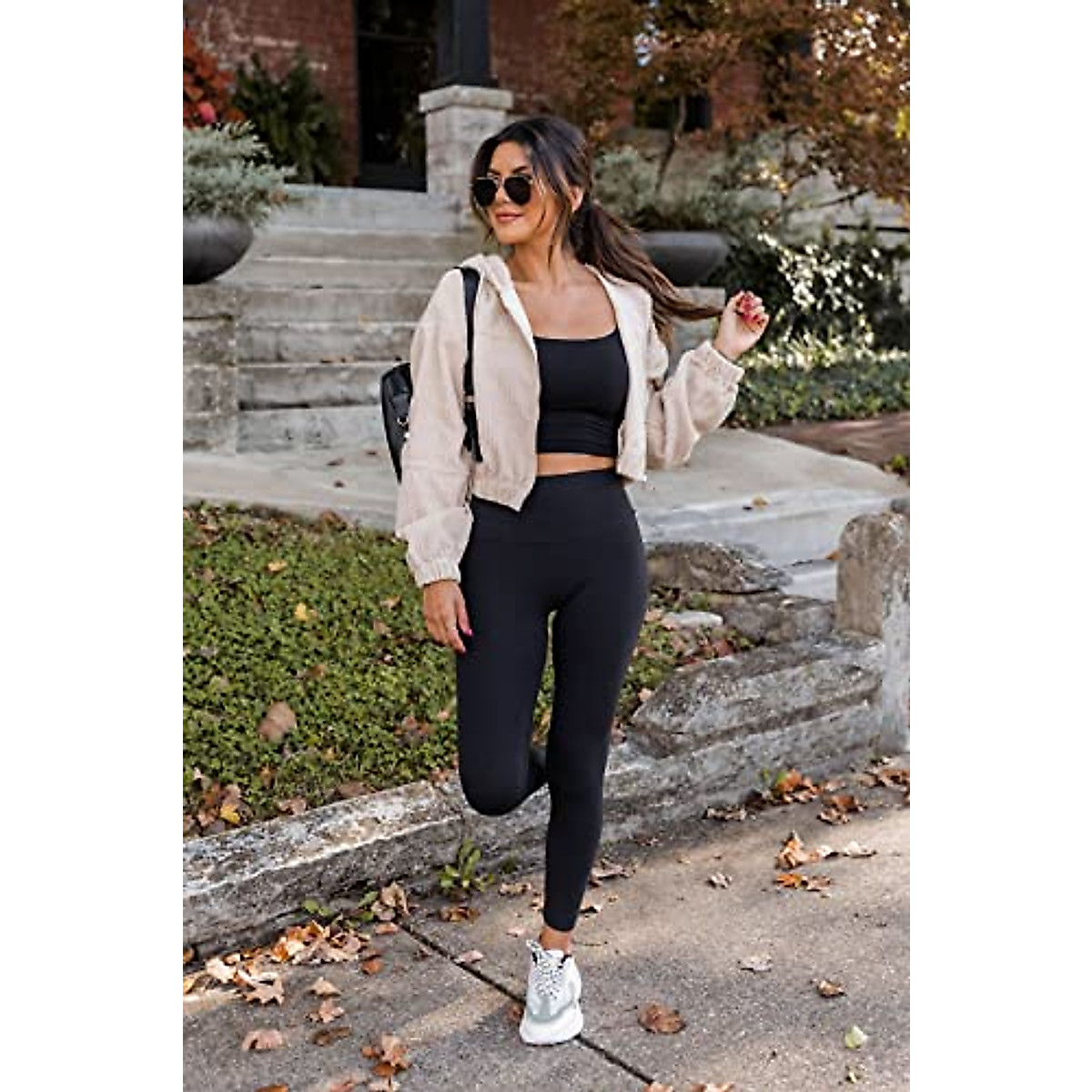 Leggings for Women - Butt Lift High Waisted Tummy Control No See-Through Yoga Pants Workout Running Leggings Black Large-X-Large