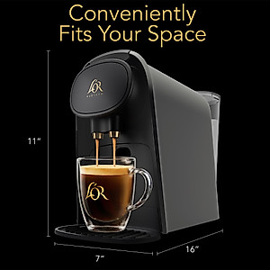 L'OR Barista System Coffee and Espresso Machine Combo with Frother, Matte Grey