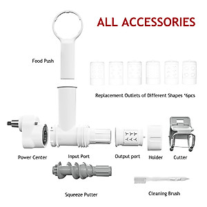 Pasta Maker Attachment for Kitchenaid Stand Mixer with 6 Different Shapes of Pasta Outlet, Durable Kitchenaid Accessories and Attachments, Dishwasher Safe