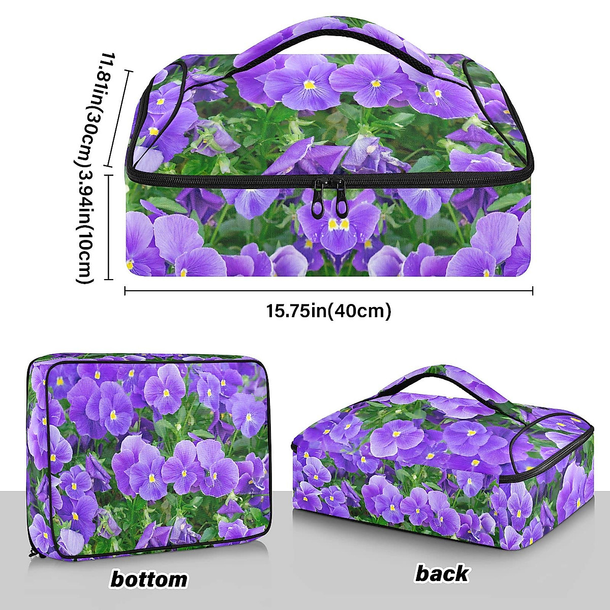 Kigai Palm Pineapple Casserole Dish Carrier for Hot or Cold Food Storage,Insulated Casserole Carrying Case Perfect for Parties, Picnics and Camping; Fits 9” x 13”Baking Dishes