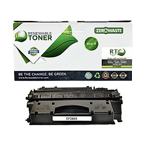 Renewable Toner Compatible High Yield MICR Toner Cartridge Replacement for HP CF280X 80X Laser Printers M401 M425 MFP