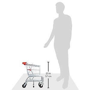 Melissa & Doug Toy Shopping Cart With Sturdy Metal Frame - Toddler Shopping Cart, Pretend Grocery Cart, Supermarket Pretend Play Shopping Cart For Kids Ages 3+