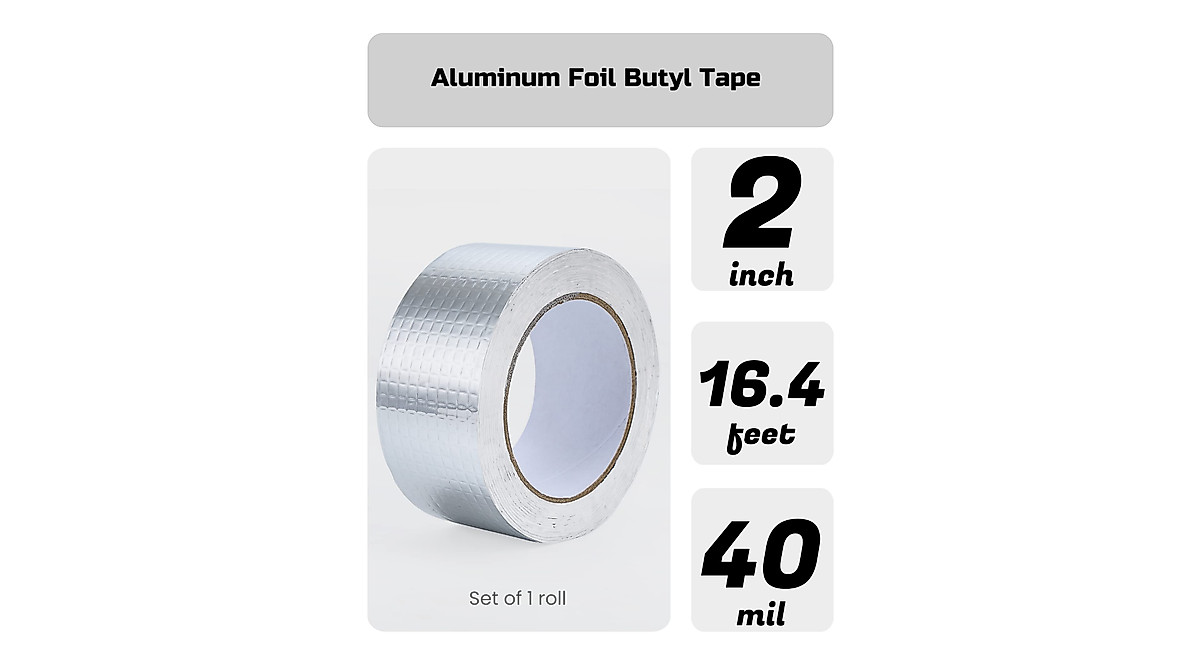 Lichamp Aluminum Butyl Tape - 2" x 16.4ft Waterproof