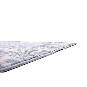 Unique Loom Paris Collection Area Rug - Birch (8' Square, Blue/ Beige)