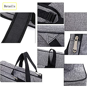 8K Waterproof Artist Portfolio Case Art Portfolio Carry Case Bag Drawing Painting Sketching Boards Bag Adjustable Artist Shoulder Bag with Zipper and Handles Art Supplies Storage Bag