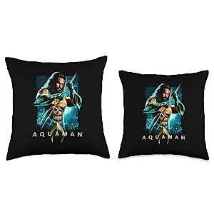 Aquaman Movie Trident Throw Pillow, 18x18, Multicolor