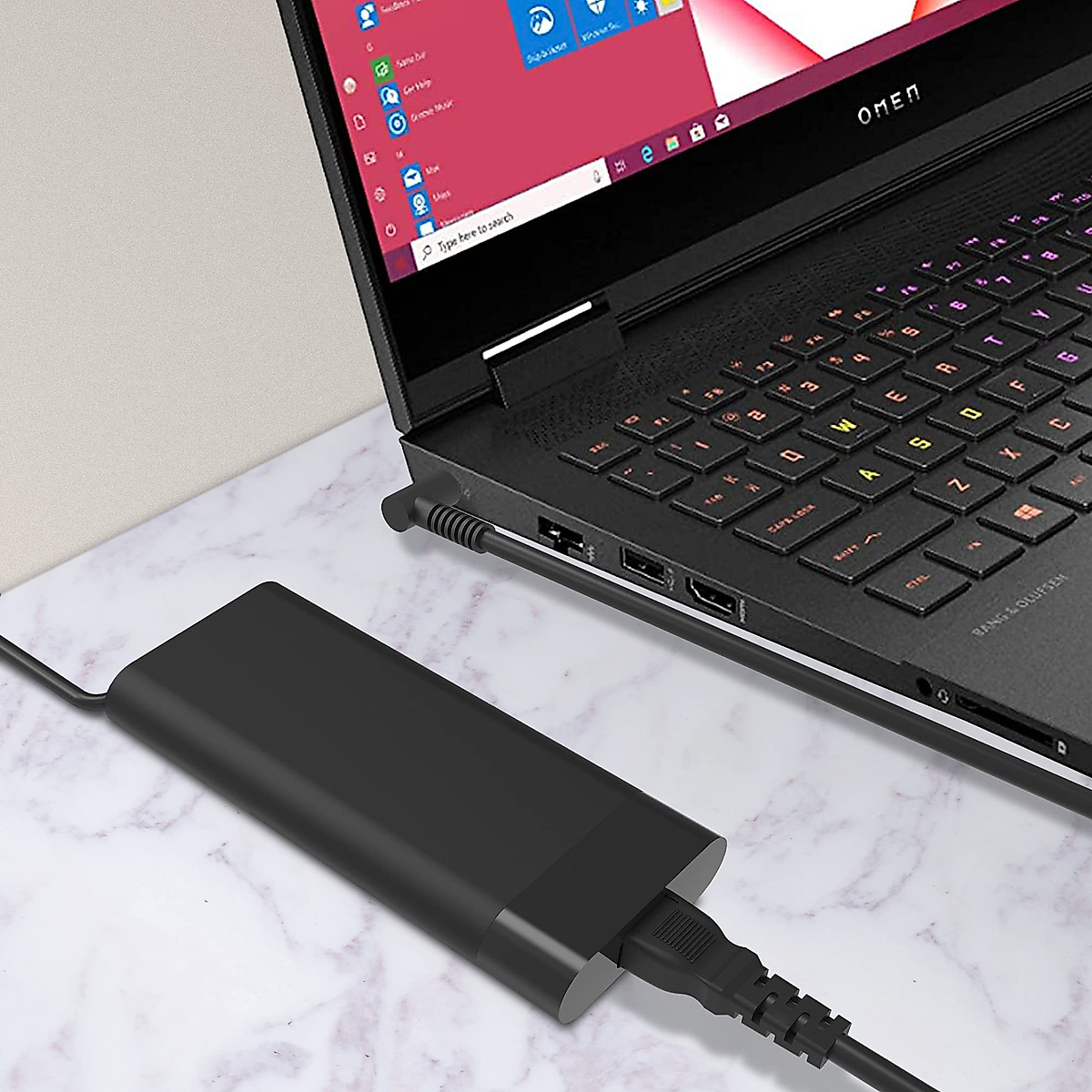 135W 19.5V 6.9A AC Adapter Laptop Charger Compatible with HP Spectre x360 15t-df100 CTO,HP Pavilion Gaming 15 17 ec0013dx 15-ec0751ms L15534-001 TPN-DA11 TPN-CA13 Ac Adapter Power Cord