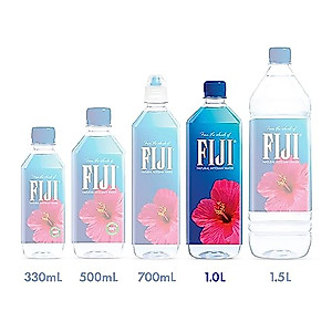 FIJI Natural Artesian Bottled Water 1 Liter / 33.8 Fl Ounce (Pack of 6)