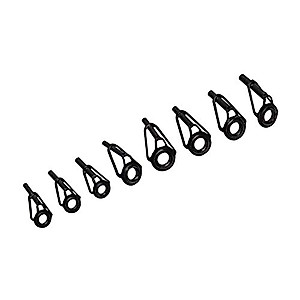 8pcs Fishing Rod Tip Repair Kit Rod Top Tips Replacement Fishing Rod Tips Stainless Steel Ceramic Ring Guide Tips