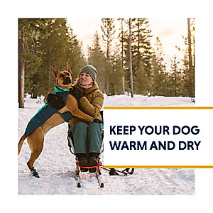 Ruffwear, Vert Dog Winter Jacket, Waterproof & Insulated Coat for Cold Weather, Aurora Teal, Small