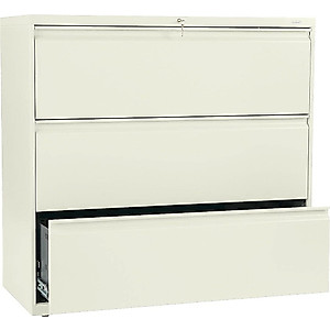 HON 893LL 800 Series Three-Drawer Lateral File, 42w x 19-1/4d x 40-7/8h, Putty