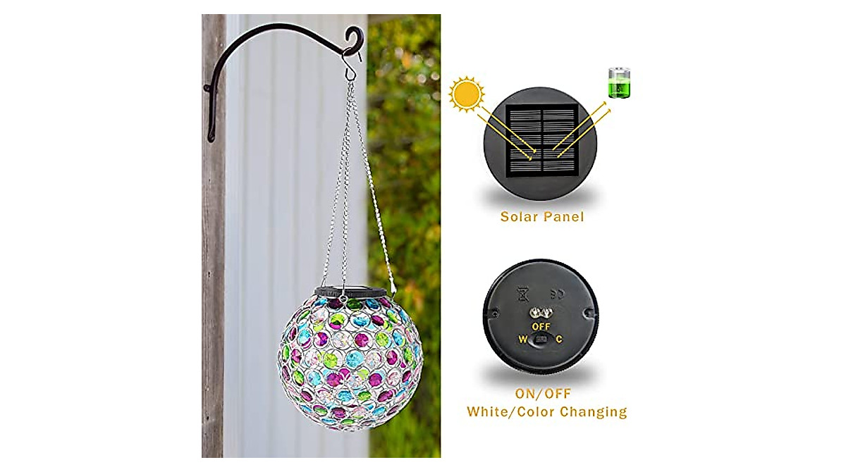 Solar Lantern Outdoor Decor with Dual LEDs | Waterproof & Color Changing