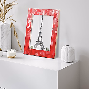 POFATO Shiny Red Heart11x14 Picture Frame Wood Photo Frame for Tabletop Display Wall Mount Picture Frame Display 11 x 14 Inch Photo Wall Decor Home Gift Frames