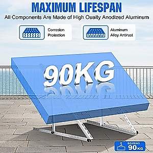 ECO-WORTHY 41in Solar Panel Mount Brackets, with Foldable Tilt Legs, Adjustable Mounting Brackets Kits for RV, Roof, Boat, and Off-Grid