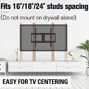 Mounting Dream TV Mount Fixed for Most 26-55 Inch TV, TV Wall Mount TV Bracket up to VESA 400x400mm and 100 LBS, Low Profile Flat Mount MD2361-K with UL Listed TV Mount Tilt Bracket MD2268-LK