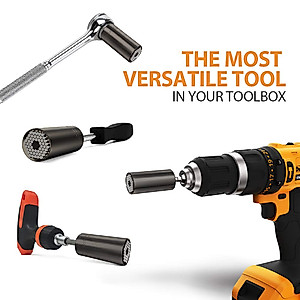 Universal Socket Tools Gifts for Men: Christmas Gifts Stocking Stuffers for Dad Boyfriend Husband Professional 7mm-19mm Super Socket Tool Sets Power Drill Adapter Unique Cool Gadgets Birthday Gift