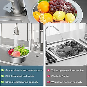 Swan Stainless Steel Sink Strainer Basket - 2024 NEW Durable Drain Basket for Kitchen Sinks, Faucet Hanging Filter Basket, Premium Stainless Steel Sink Strainer (1PCs)