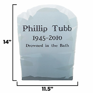 Set of 6 Halloween Signs | Weatherproof Signs | Indoor, Outdoor Decoration | Ideal for Haunted Houses, Theater Props, Lawn Art | Tombstone Set