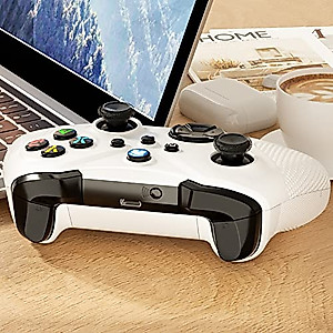 Dinosoo Wireless Controller for Xbox Series X/S/Xbox One/Xbox One S/One X, Compatible with Android/PC Windows 10/11, Built-in Dual Vibration TURBO Function 3.5mm Headphone Jack Macro Function White