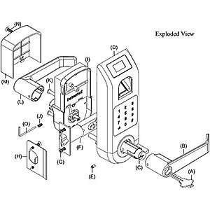 Fingerprint Door Lock, ARDWOLF A10 Keyless Entry Smart Biometric Door Locks with Digital Keypads Electronic Touchscreen and Reversible Handle Backup Keys for Home Office Front Door