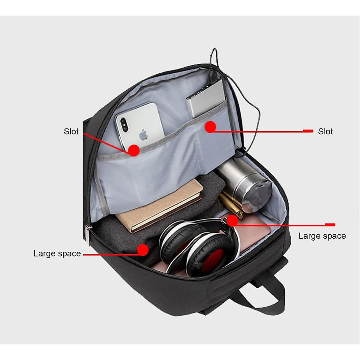 Custom Backpack for Men Women Personalized Back Pack for Teen (Black)