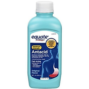 Equate - Antacid/anti-gas Liquid - Maximum Strength, Original Flavor, 12 Fl Oz(pack of 2)