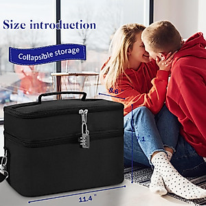 Toy Storage Bag Organizer Case for Women and Men,Lock Box Travel Bag Game Toys Storage Bags