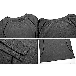 NELEUS Women's 3 Pack Compression Workout Shirt,8021,Black,M,Tag L