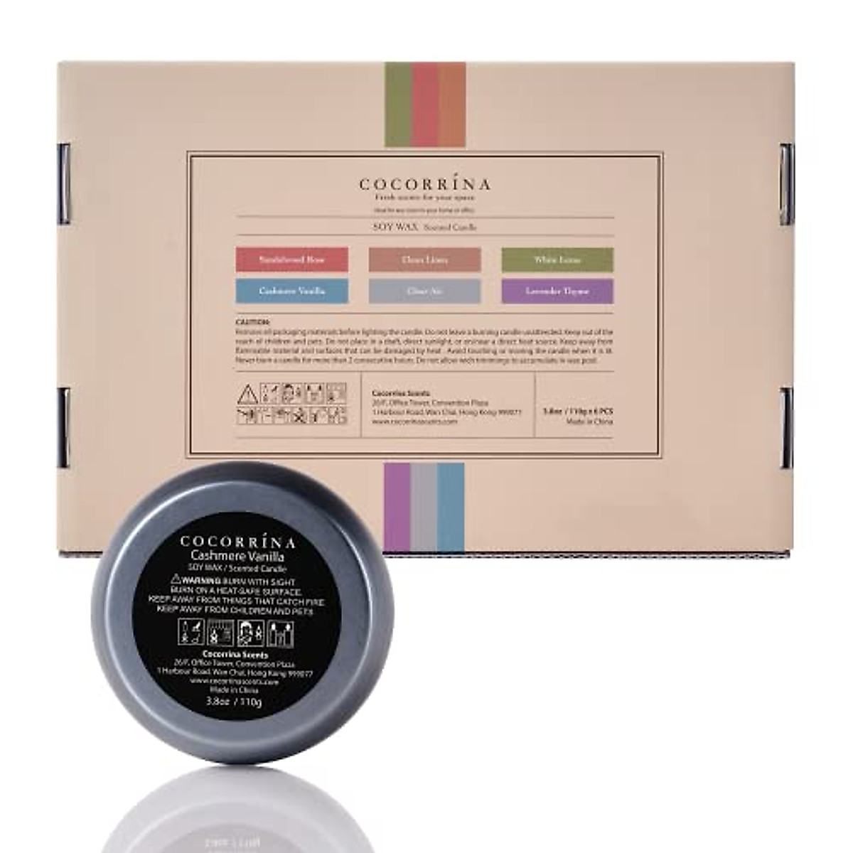 Cocorrína Scented Candles Gifts for Women - 6 Pack/ 3.8oz Soy Wax Candles Home Scented Gifts Sets for Birthdays, Thanksgiving, Christmas - Home Decor, Yoga （Aromatherapy）