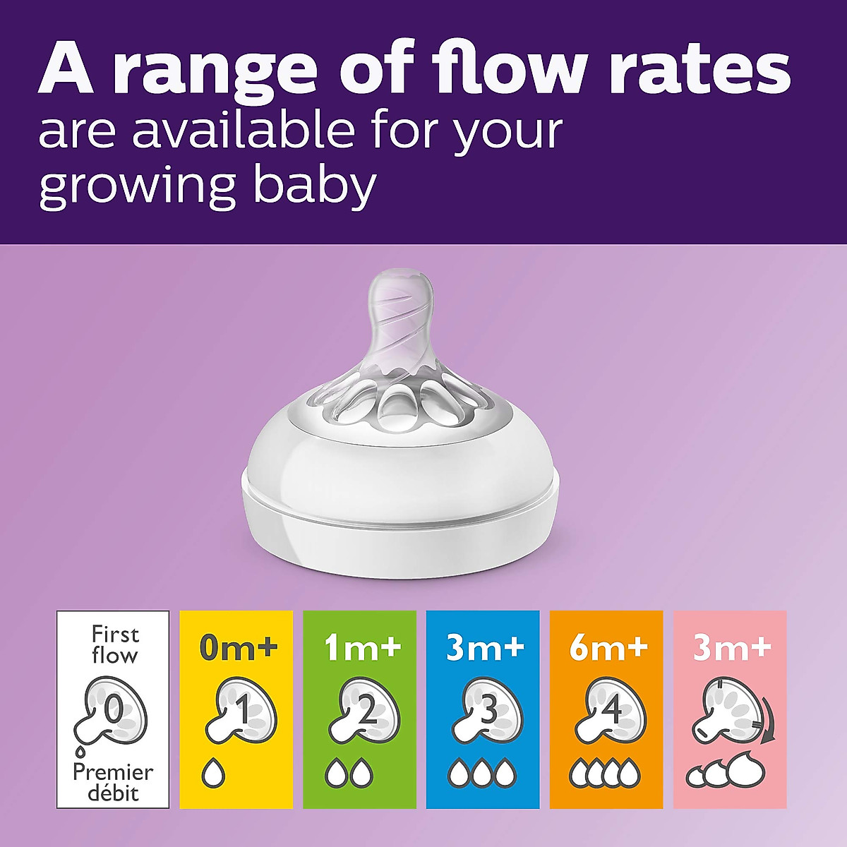 Philips AVENT Natural Glass Baby Bottle, Clear, 4oz, 4pk, SCF701/47