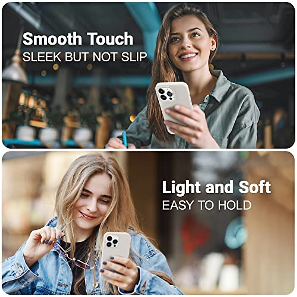 AOTESIER Shockproof Designed for iPhone 12 Pro Max Case, Liquid Silicone Phone Case with [Soft Anti-Scratch Microfiber Lining] Drop Protection 6.7 inch Slim Thin Cover, Stone