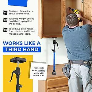 Merchy Hero 2Pcs Set Multifunctional Extension Pole Third Hand Tool with Adjustable Length Non-Slip Pads and Comfortable Foam Grip Rotating Head Supports Up to 66lbs