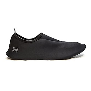 Nufoot Futsole Sport Soft-Sided Shoes for Indoors/Outdoors, Foldable & Flexible Footwear for Sport, Exercise, Yoga or Travel, Dance Shoes, Black, Medium