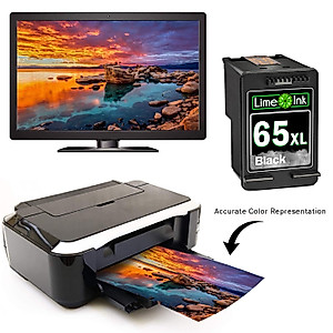 Limeink Remanufactured Ink Cartridge Replacement for 65XL 65 XL High Yield for HP DeskJet 2600 2622 2652 2655 3700 3720 3722 3752 3755 Envy 5000 5052 5055 Printer AMP 100 (Black)