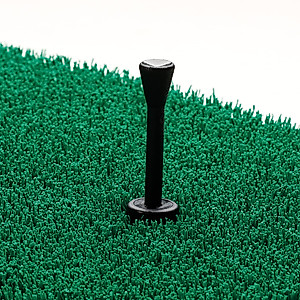 Fiberbuilt Golf Adjustable Golf Tee; Premium Driving Range Mat Golf Tees; Great for Hitting Balls into a Practice Net or Simulator - 2 Pack Black