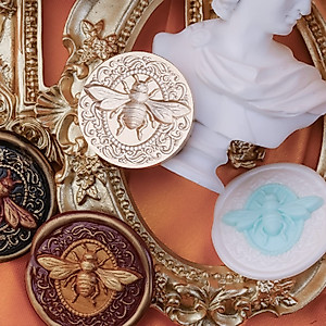 Bee Wax Seal Stamp 3D Embossed Bee Stamp Sealing Kit for Wedding Letter Invitation Sealing DIY Decoration