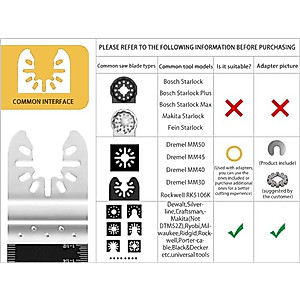 31Pcs Multitool Blades LEILUO Wood Metal Drywall Oscillating Tool Saw Blades Universal Quick Release Multitool Accessories Kit Packed by Storage Bag for Dewalt Milwaukee Makita and More