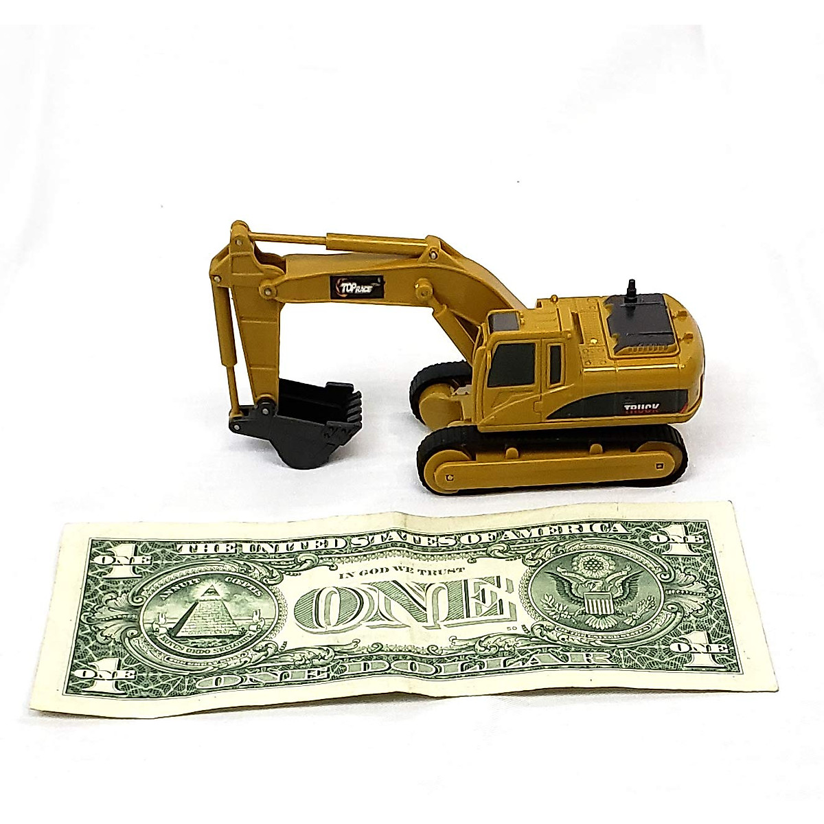Top Race 4 Channel Mini Remote Control Excavator 1:64 Scale, Mini Construction Toys Series (TR-011)…