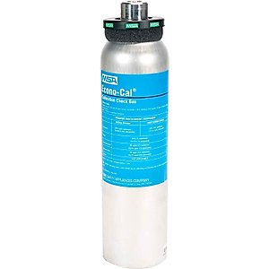 MSA 10048280 Calibration Cylinder, Aluminium Gas Bottle, 34 Liter, 1.45% CH4, 15% O2, 60 PPM CO, 20 PPM H2S, Galaxy GX2 System Test Stand Compatible, Multi-Use Air Tank