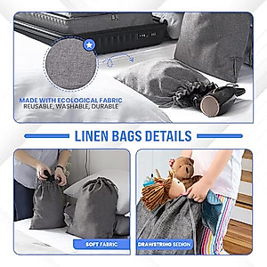 OZZEN Staircase Basket for Carpeted and Wooden Stairs with Two Pockets and Two Linen Bags - 16" L x 10" W x 16" H - Stair Basket with Handle and Foldable - Stair Organizer for Home Harmony