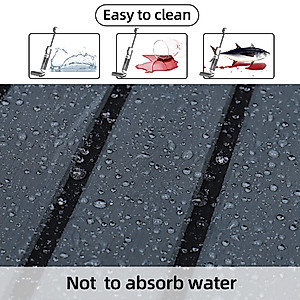 FOCEAN Boat Flooring EVA Foam Boat Decking Faux Teak Marine Flooring Boat Mat Boat Carpet Sheet for Motorboat RV Yacht Kayak Surfboard, 94.5''x 47.2'', Dark Grey+Black Lines