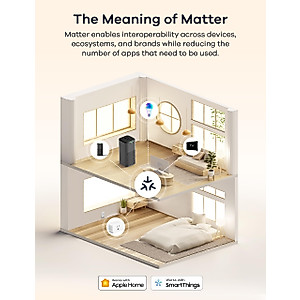 WELOV World's 1st Matter Smart Air Purifier, Air Purifiers for Home Covers 1570 Ft², 99.997% Filtration Efficiency of Particles 0.1-0.3 μm, H13 True HEPA PM2.5 Monitor, Sleep Mode, Dimmable Lighting
