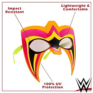 Sun-Staches Ultimate Warrior Sunglasses, WWE Costume Accessory, UV 400, One Size Fits Most