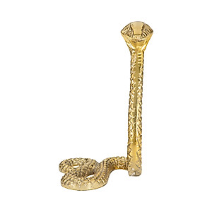 Sagebrook Home 10" Metal Snake Sculpture in Gold - Decorative Aluminum Statue for Creative Contemporary Home or Office Decor or Gift Idea