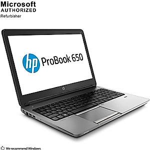 HP ProBook 650 G1 15.6inch Business Laptop, Super Fast Intel Quad Core i7-4800MQ Up To 3.7 GHz, 16GB DDR3, 512GB SSD, DVD, Webcam, USB 3.0, Win 10 Pro Black 15-15.99 inches