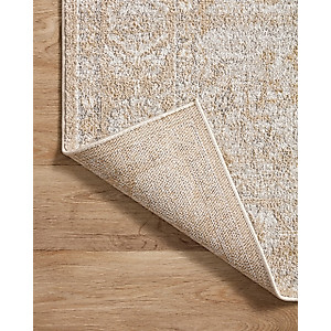 Loloi Odette Collection 6'-7" x 9'-6" Area Rug in Beige/Silver - Designer Long Runner Rug, Neutral Runner Rug for Hallways & Entryways, High-Traffic Area Rug