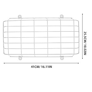Angoily Wire Guard for Exit Sign Emergency Light Metal Wire Guard Damage Stopper Exit Sign Damage Cage Wall Mounted Emergency Signal Protective Cover (16.11X10.02X1.18 inch)