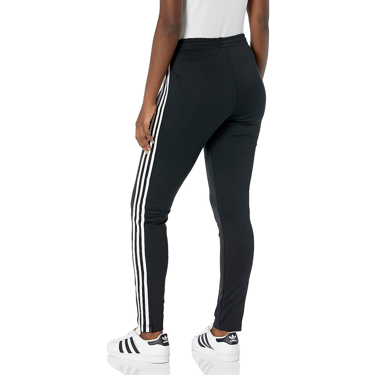 adidas Originals womens Superstar Primeblue Track Pants, Black/White, Medium US