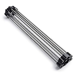 Homexpect Roll up Dish Drying Rack 17 inches x 13.5 inches, 304 Stainless Steel Over The Sink Dish Drying Rack, Foldable, Rollable and Easy to Store, Black