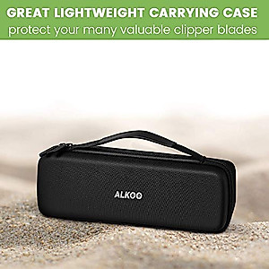 Grooming Clipper Blade Case, 12 Slots Storage Holder Organizer Compatible with Osterl Clipper Guards, Andis Blades, Wahl Clippers Different Size